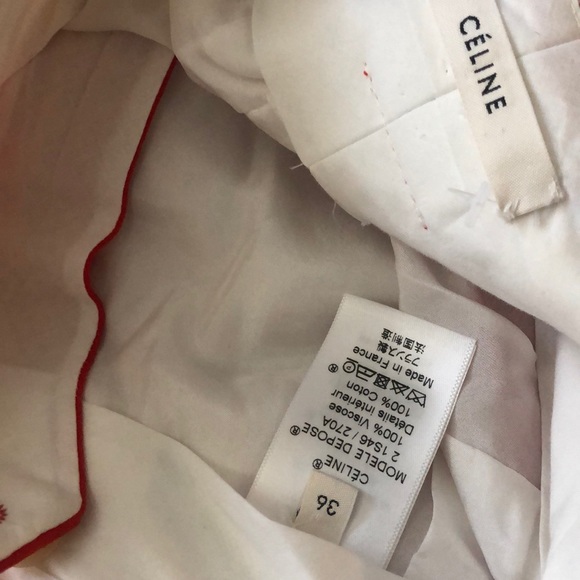 Celine | Pants & Jumpsuits | Celine Red Crop Pant | Poshmark